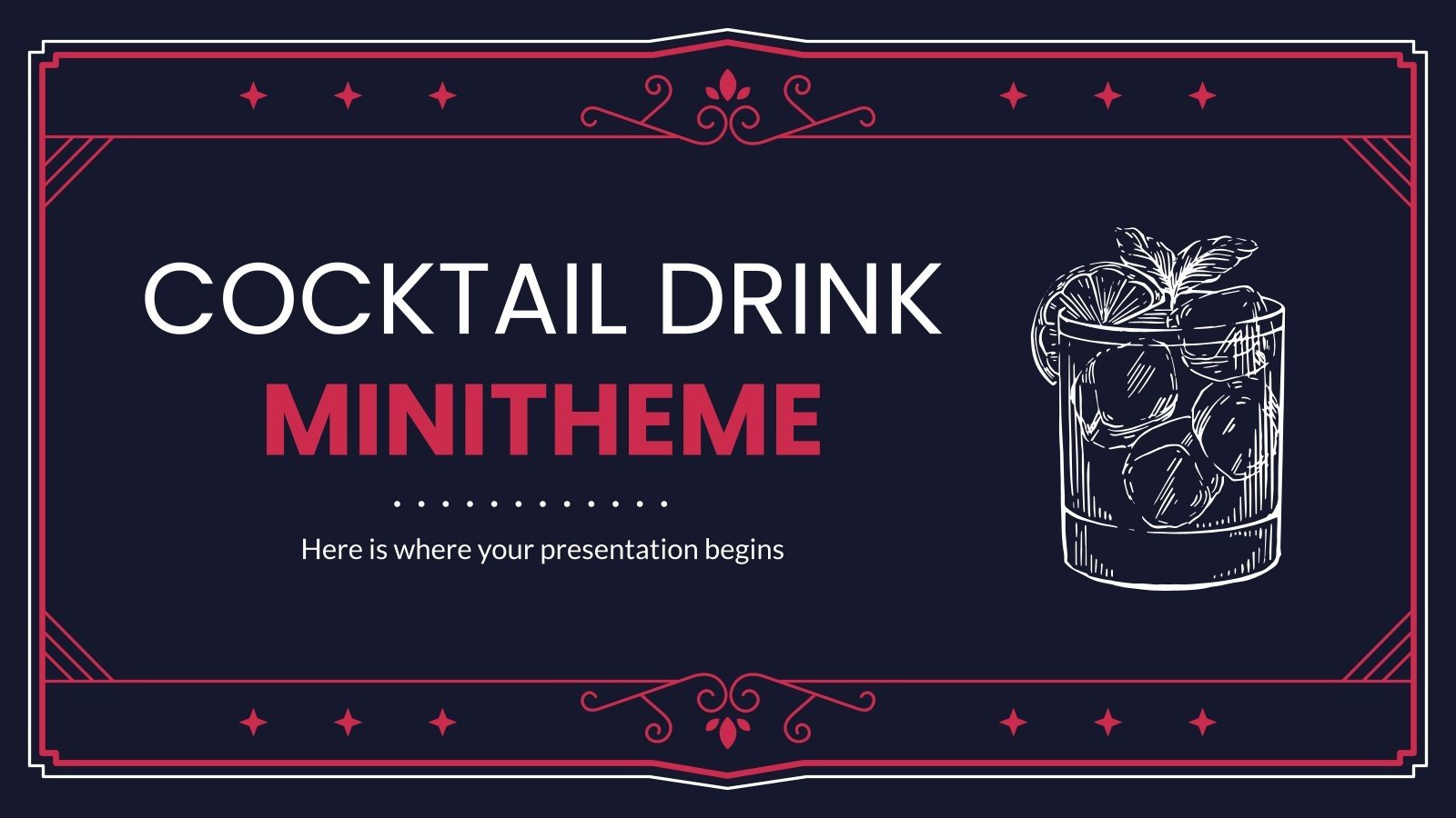 Free templates for Google Slides and PPT about drinks