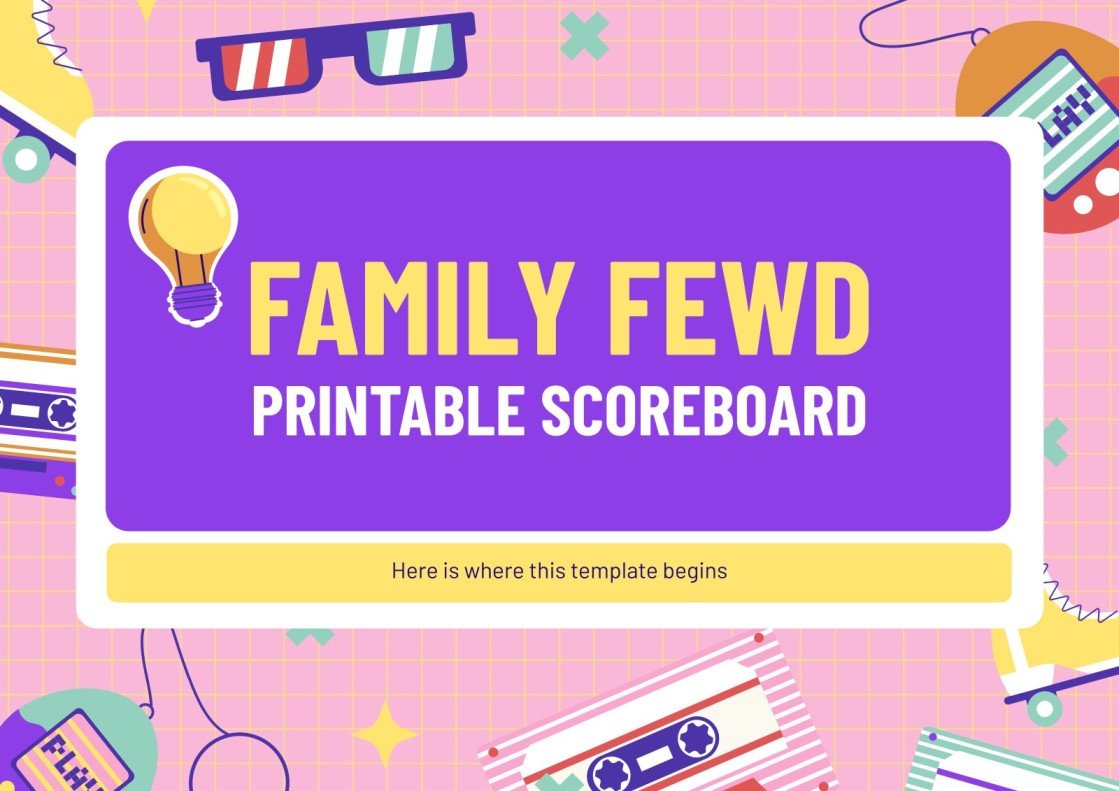 Family Fewd Printable Scoreboard | Google Slides & PPT