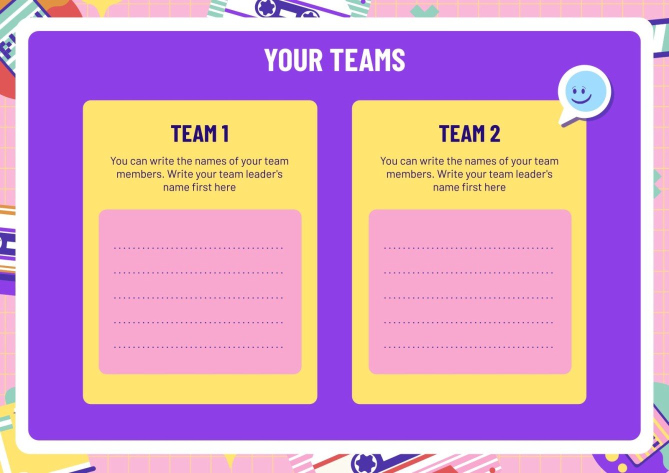 Family Fewd Printable Scoreboard | Google Slides & PPT