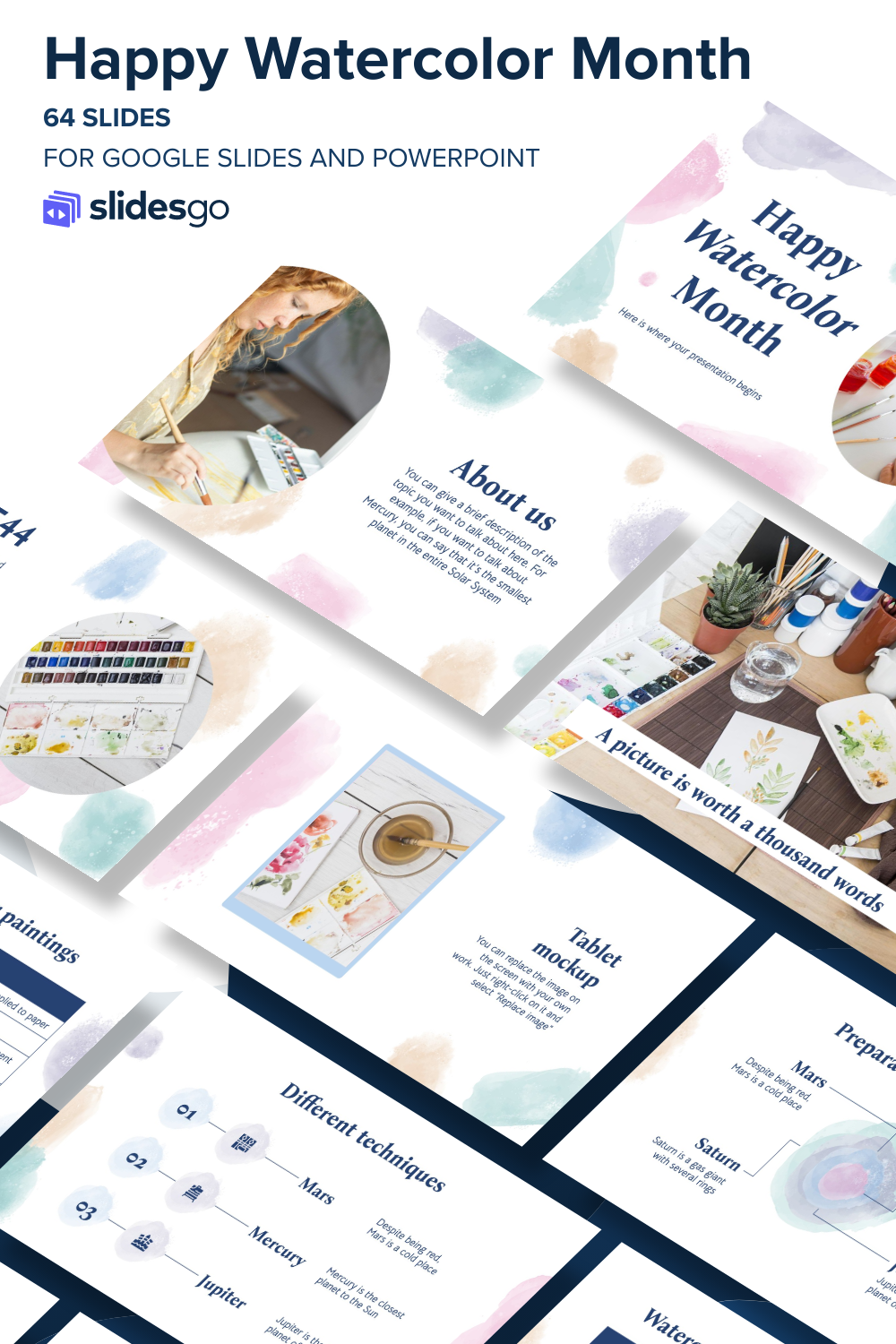Happy Watercolor Month | Google Slides & PowerPoint