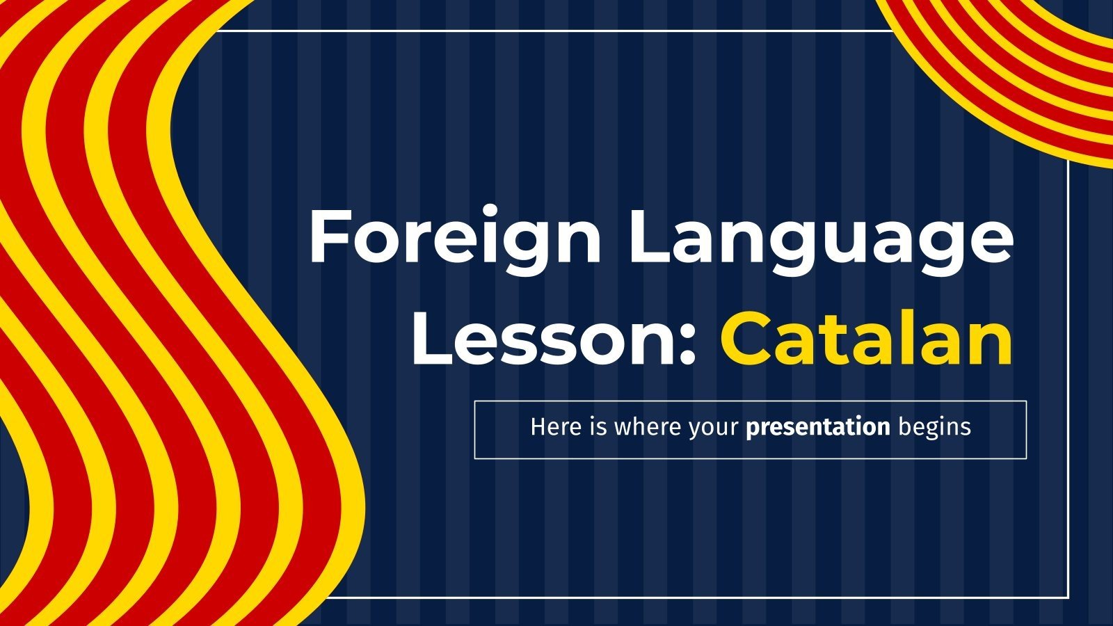 Foreign Language Lesson: Catalan | Google Slides & PPT