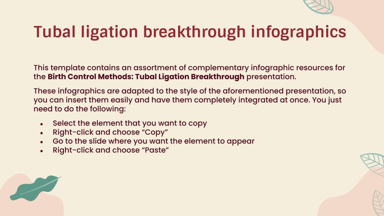 Birth Control Methods: Tubal Ligation Infographics