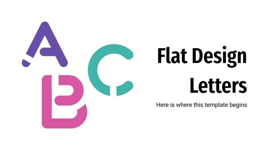 Free Flat Design Letters for Google Slides and PowerPoint