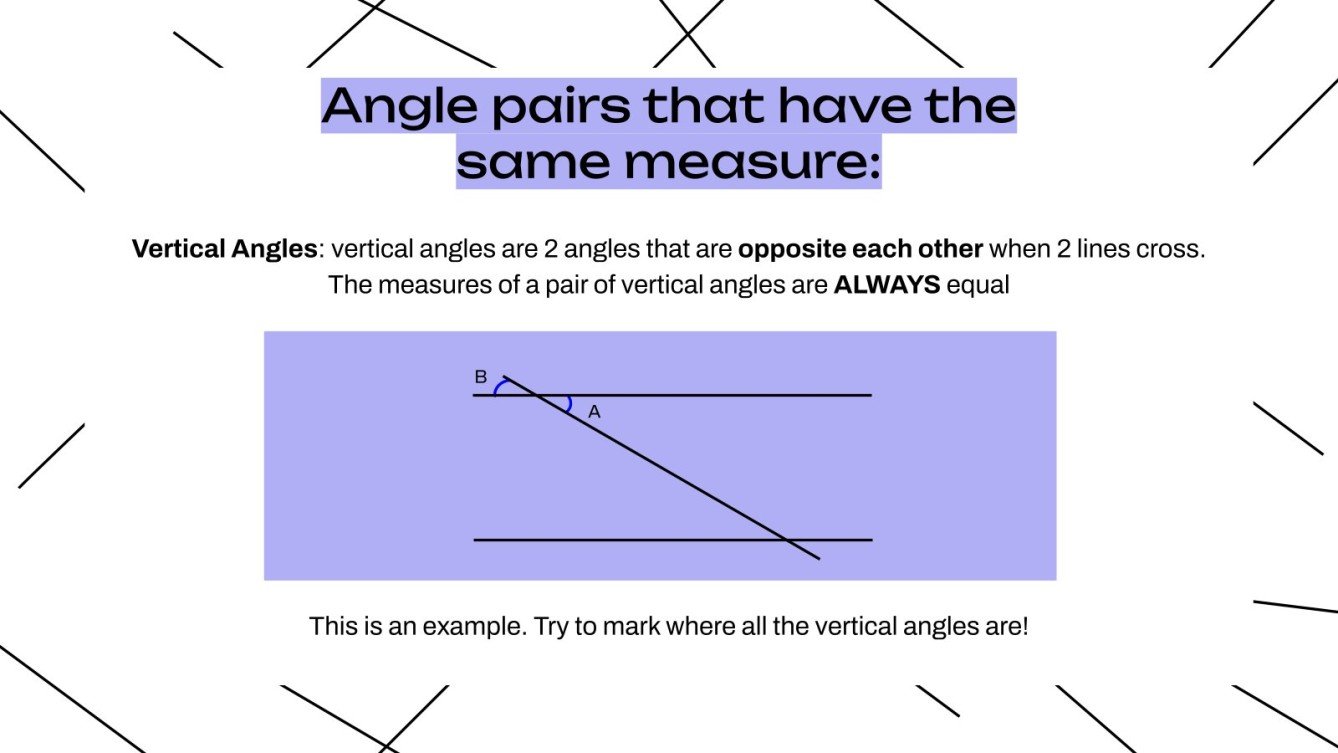 Transversals of Parallel Lines | Google Slides & PowerPoint