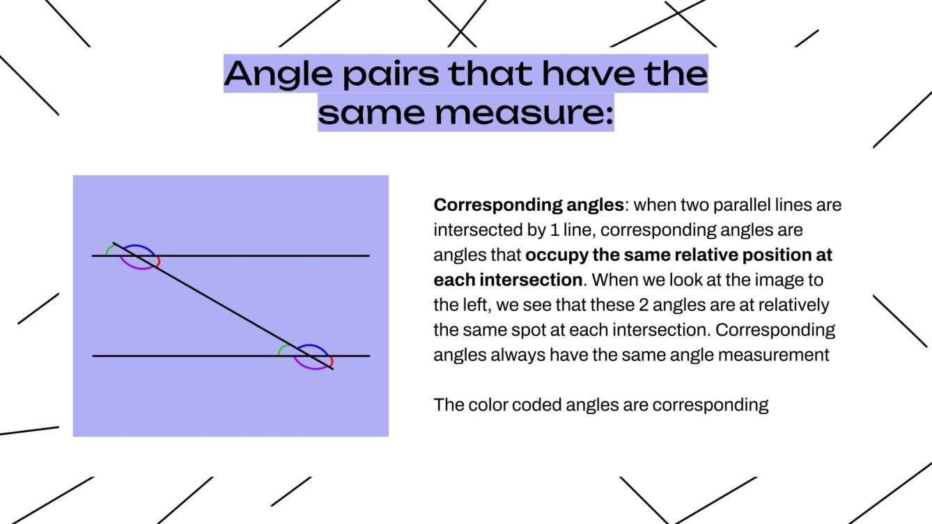 Transversals of Parallel Lines | Google Slides & PowerPoint