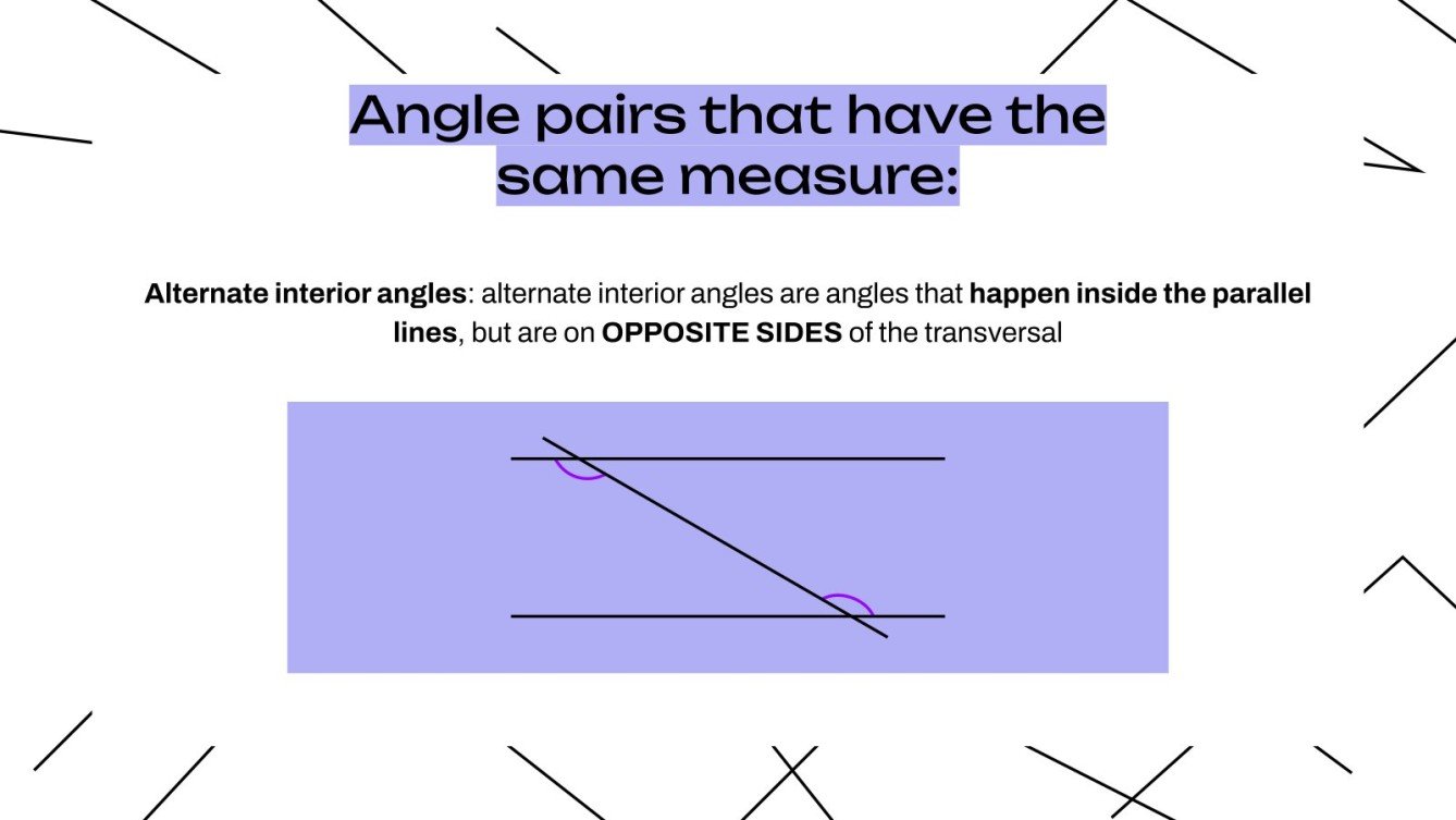 Transversals of Parallel Lines | Google Slides & PowerPoint