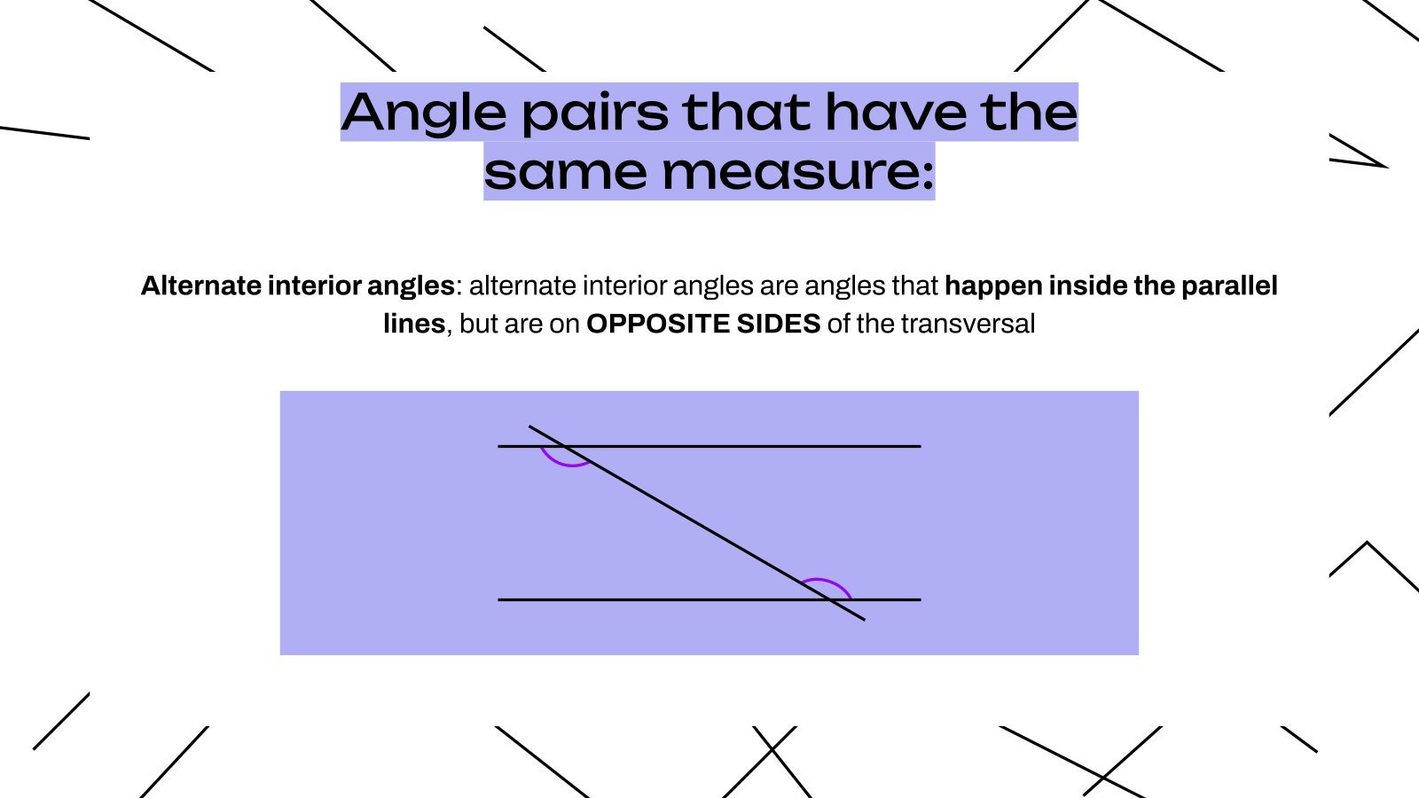Transversals of Parallel Lines | Google Slides & PowerPoint