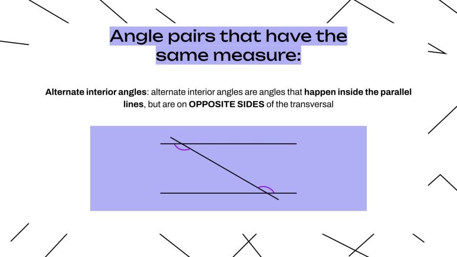 Transversals of Parallel Lines | Google Slides & PowerPoint
