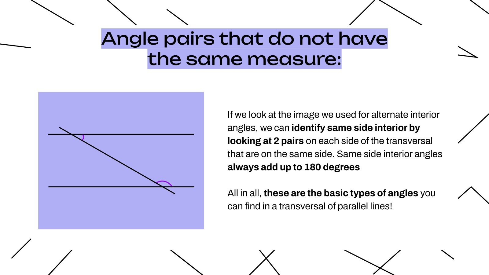 Transversals of Parallel Lines | Google Slides & PowerPoint