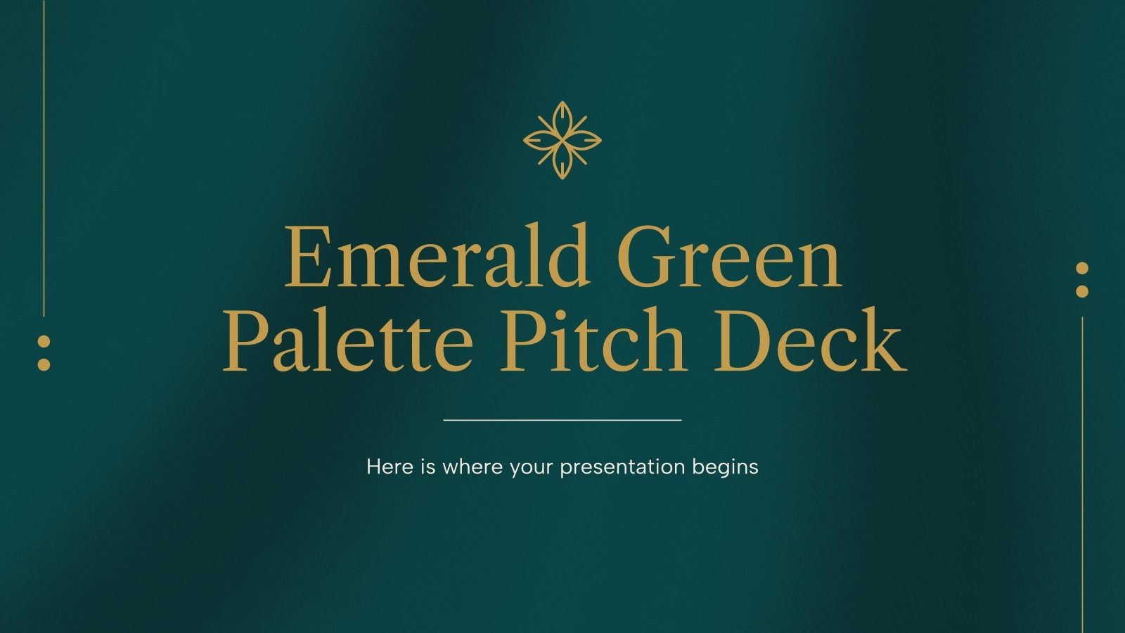 Emerald Green Palette Pitch Deck | Google Slides & PPT