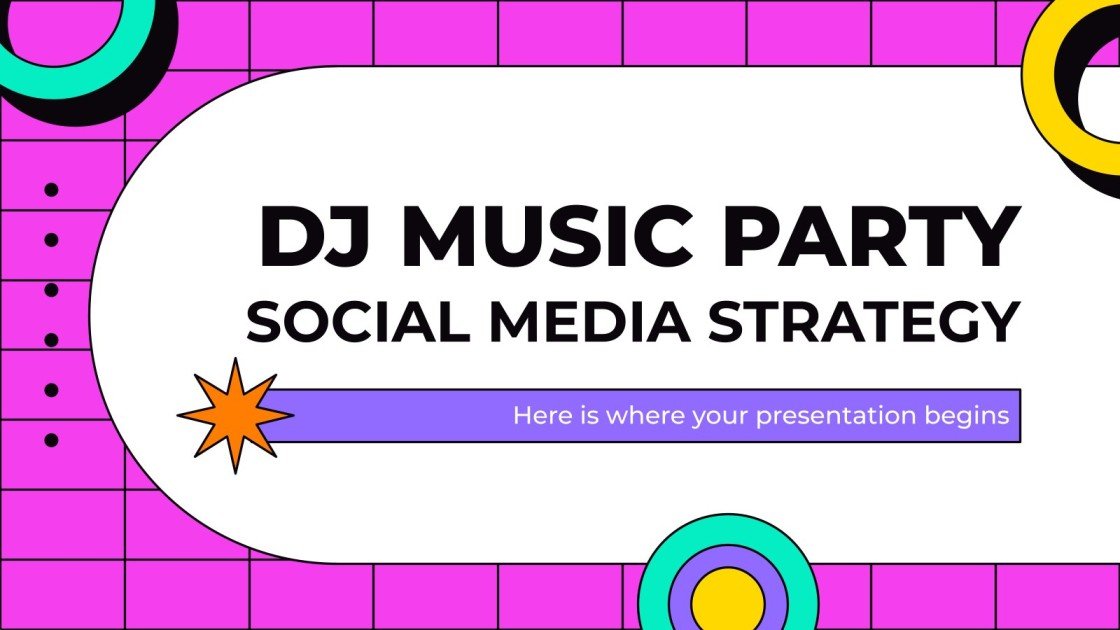 DJ Music Party Social Media Strategy | Google Slides & PPT