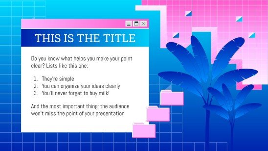 Estilo retro vaporwave para marketing | Google Slides y PPT