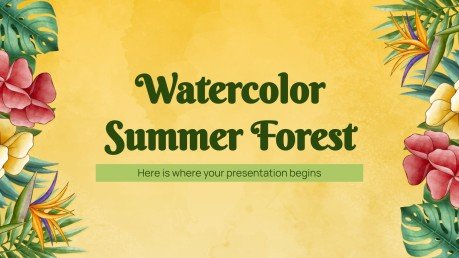 Watercolor Summer Forest | Google Slides & PowerPoint