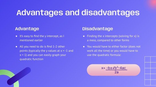 The 3 Forms of Quadratic Functions | Google Slides & PPT
