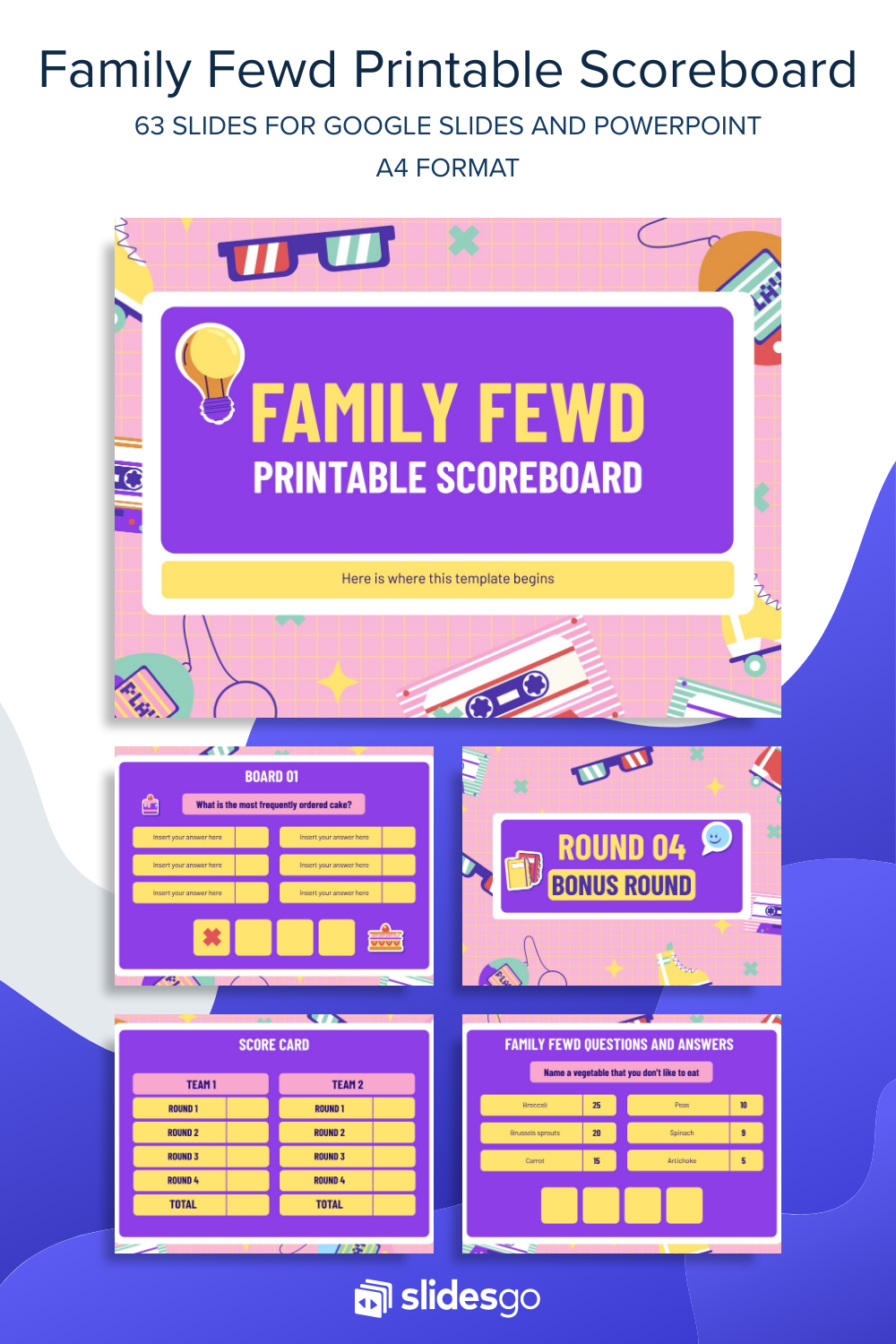 Family Fewd Printable Scoreboard | Google Slides & PPT