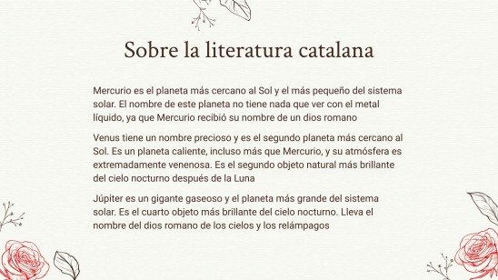 Catalan for High School: Catalan Literature | Google Slides