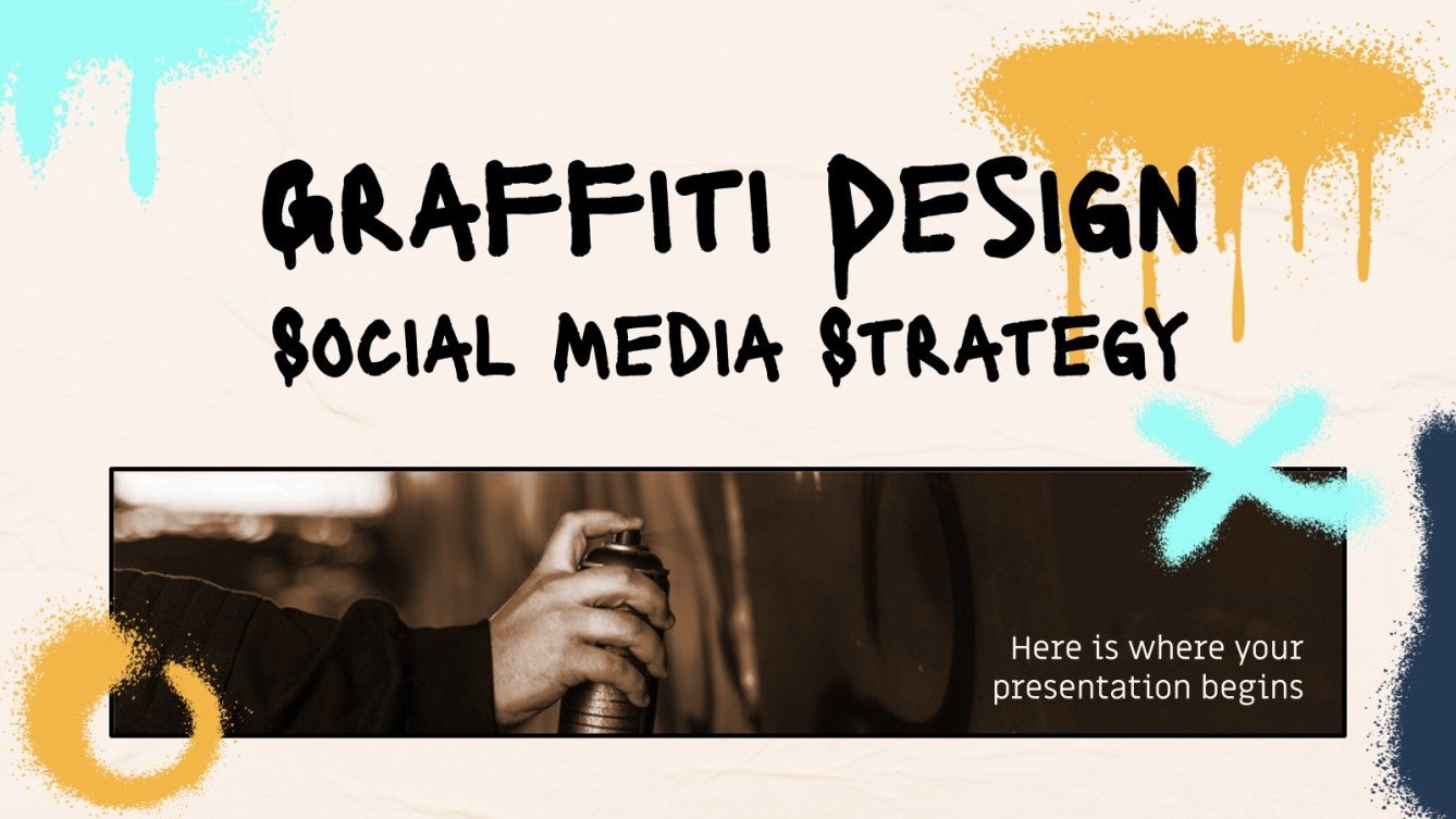 Graffiti Design Social Media Strategy | Google Slides & PPT