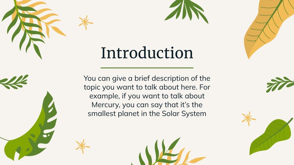 Feuilles d'été | Google Slides et PowerPoint