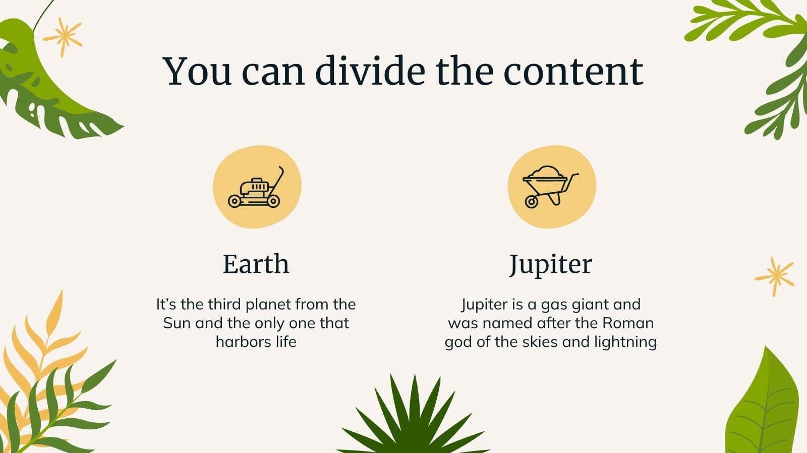 Feuilles d'été | Google Slides et PowerPoint