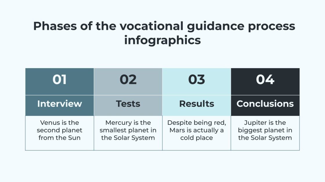 Phases of the Vocational Guidance Process Infographics