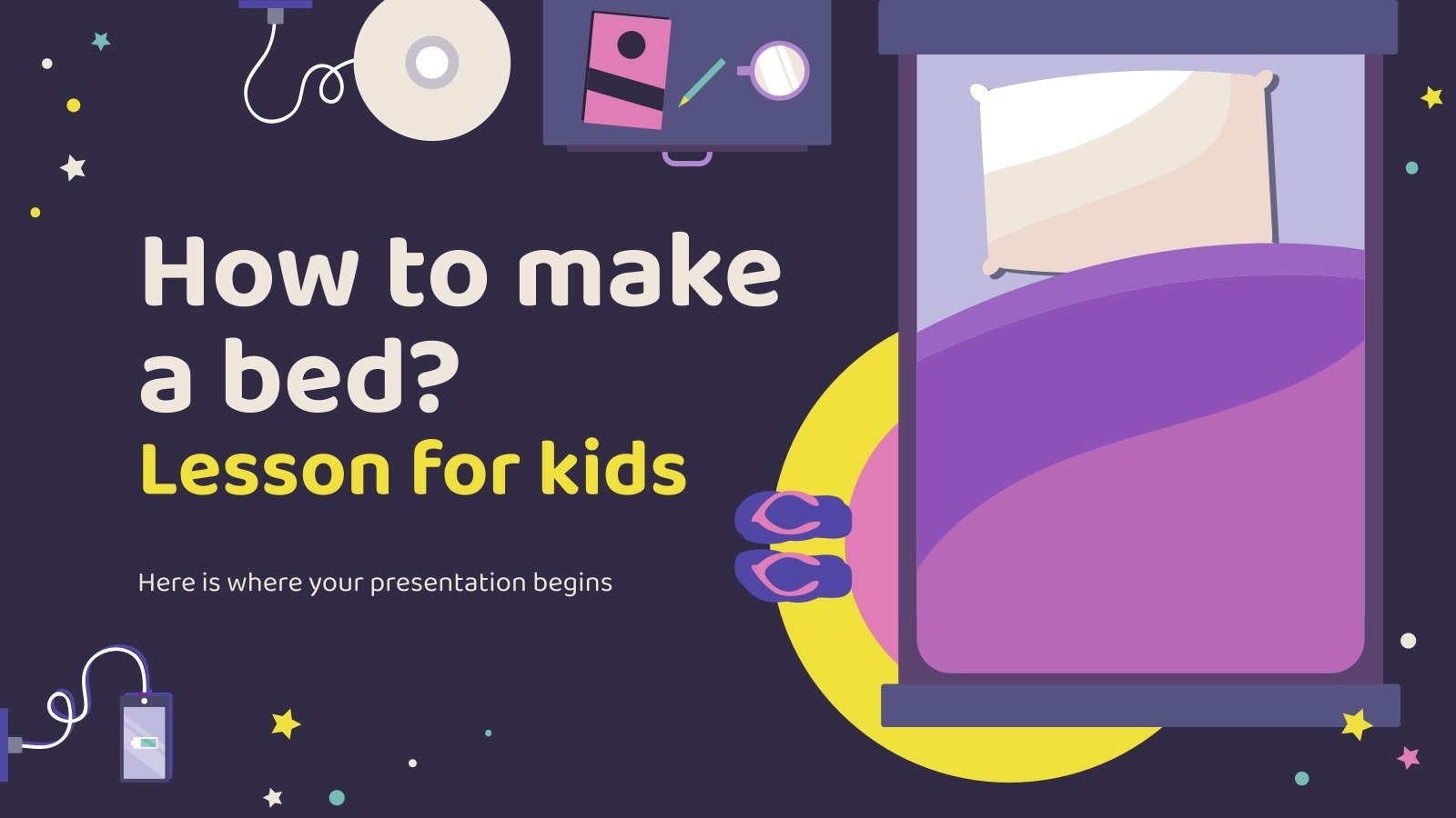 How to make a bed? - Lesson for kids | Google Slides & PPT