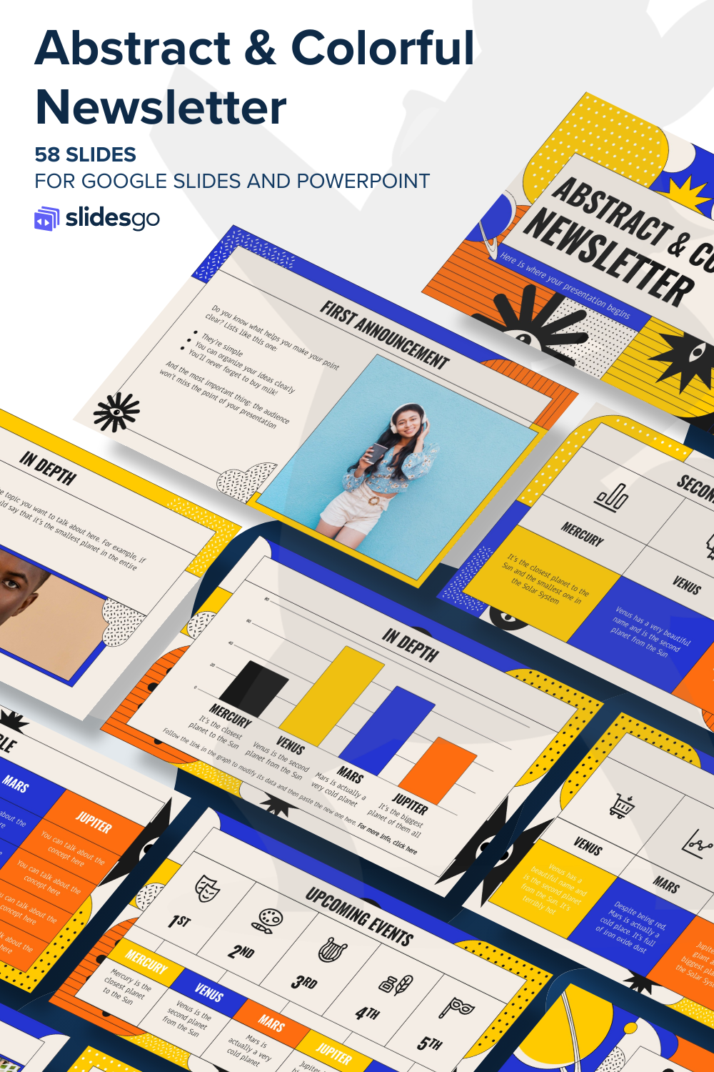 Abstract & Colorful Newsletter | Google Slides & PPT
