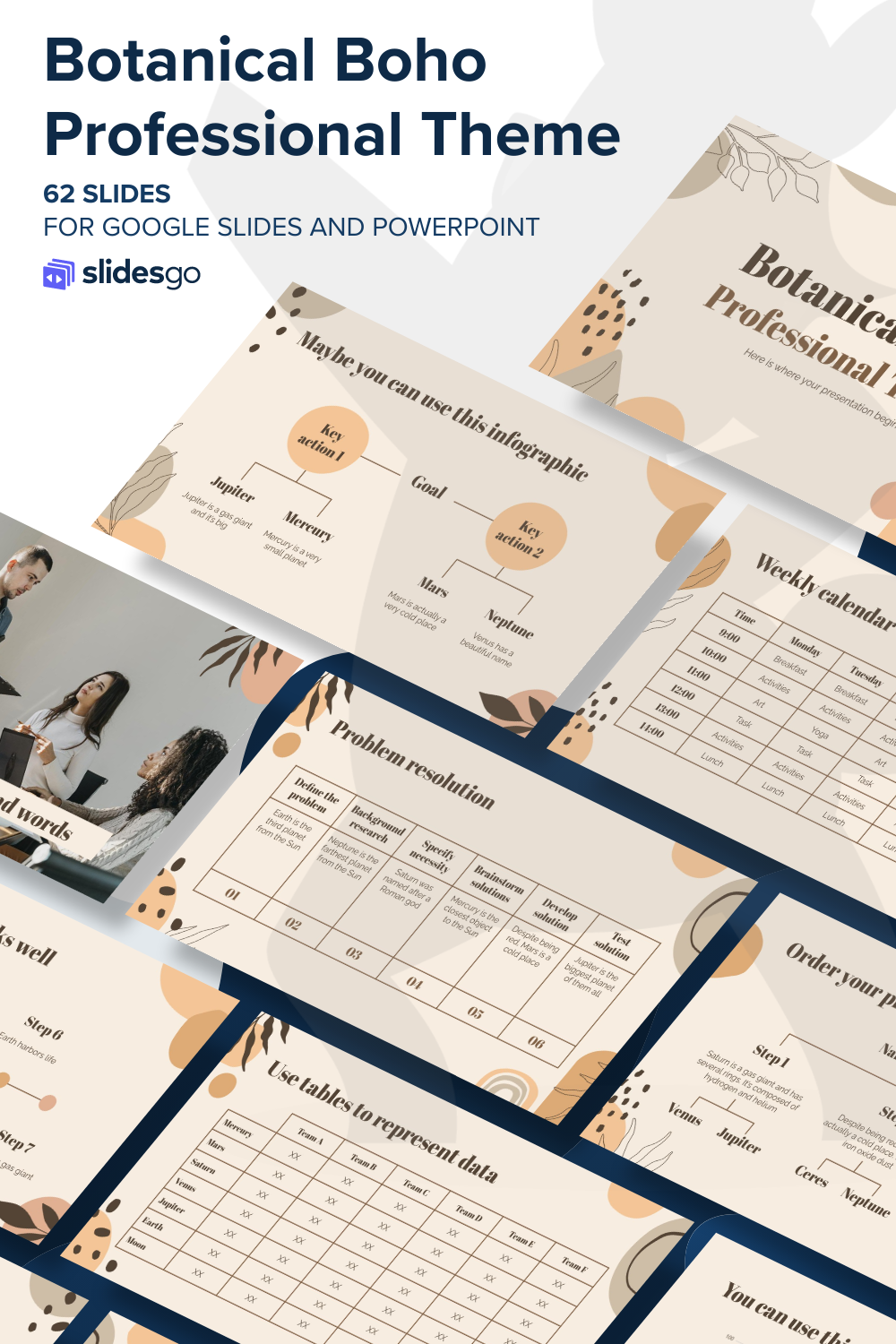 Botanical Boho Professional Theme | Google Slides and PPT