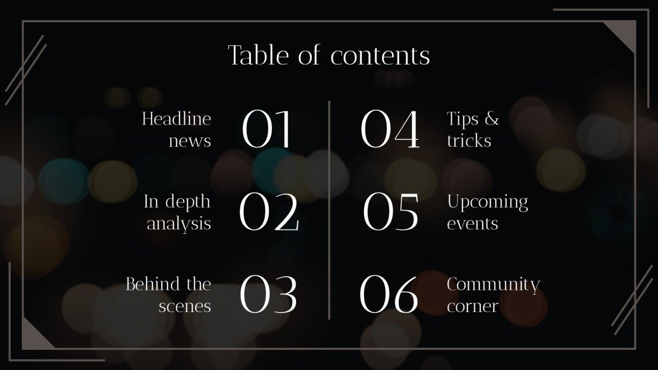 Somber Style Newsletter | Google Slides & PowerPoint