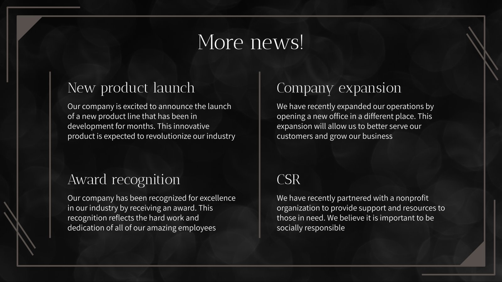 Somber Style Newsletter | Google Slides & PowerPoint