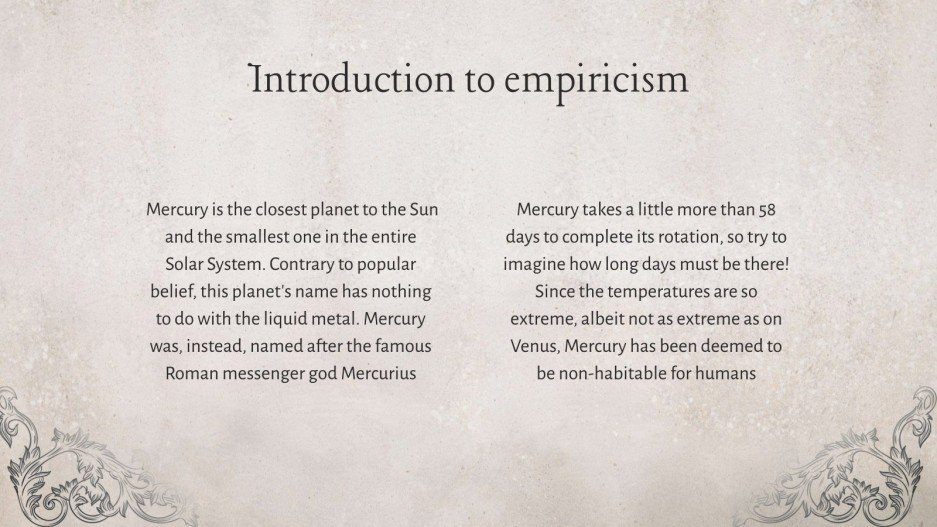 Philosophical Theory: Empiricism | Google Slides & PPT