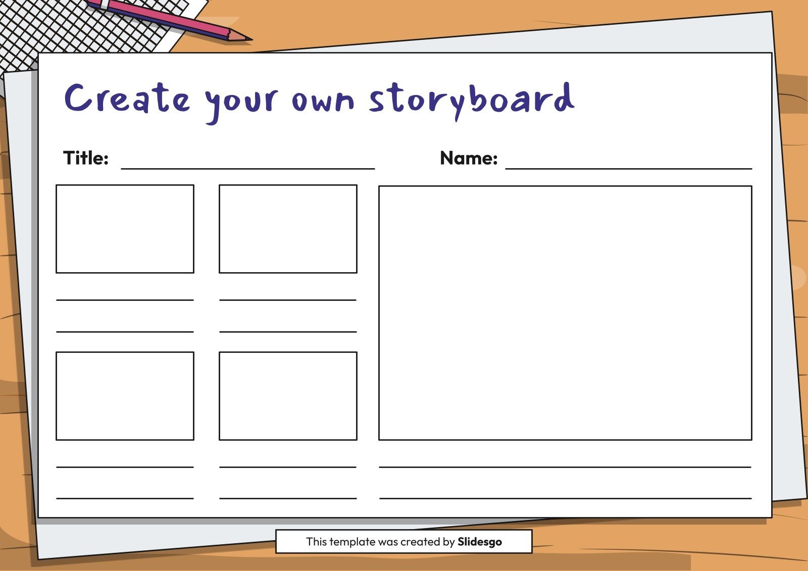 Printable Storyboard Structures | Google Slides & PPT