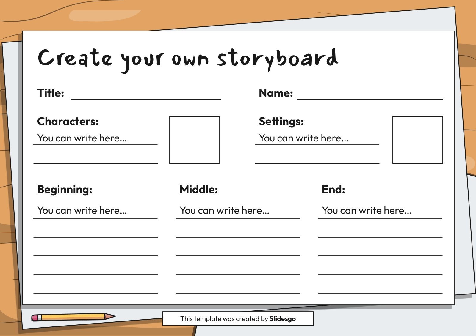 Printable Storyboard Structures | Google Slides & PPT
