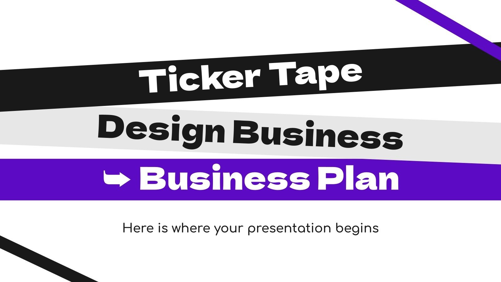 Ticker Tape Design - Business Basic Template | Google Slides