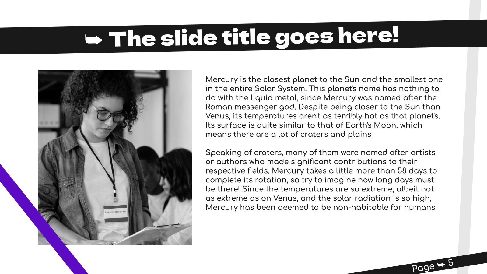 Ticker Tape Design - Business Basic Template | Google Slides