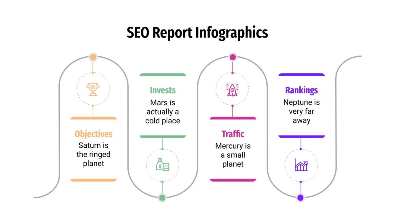 SEO Report Infographics for Google Slides & PowerPoint