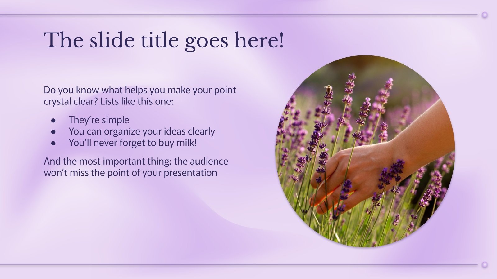 Elegant Digital Lavender Lesson | Google Slides & PPT
