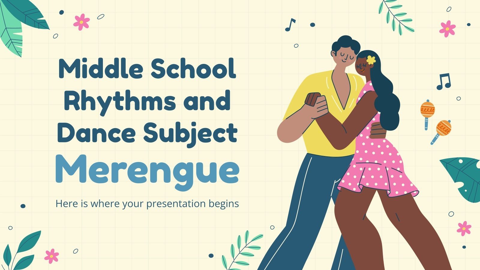Middle School Rhythms and Dance Subject - Merengue