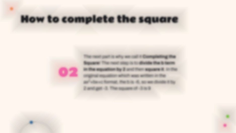 All About Completing the Square | Google Slides & PowerPoint