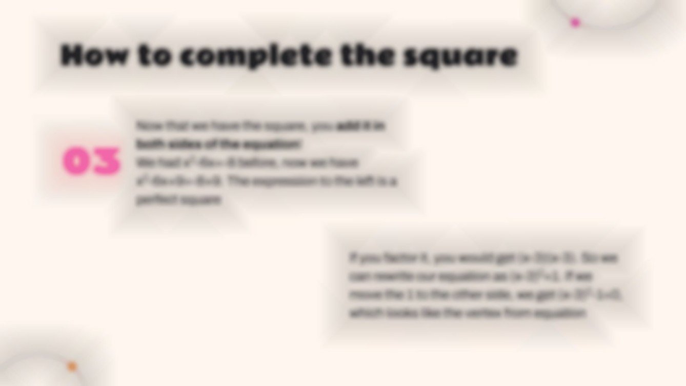 All About Completing the Square | Google Slides & PowerPoint