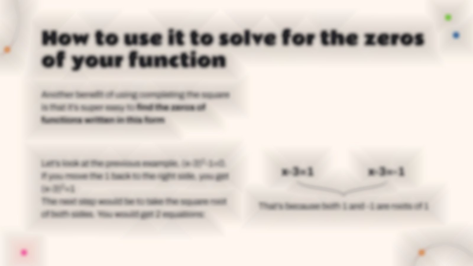 All About Completing the Square | Google Slides & PowerPoint