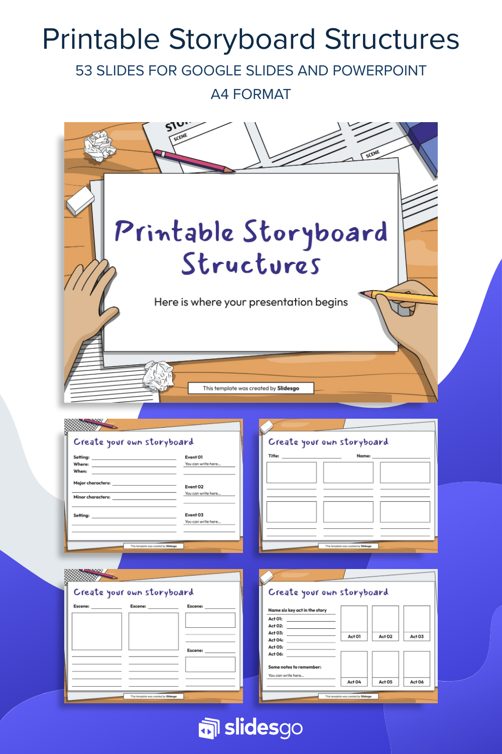 Printable Storyboard Structures | Google Slides & PPT