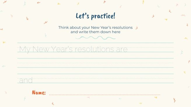 Pre-K New Year's Eve Activities Google Slides & PPT Template