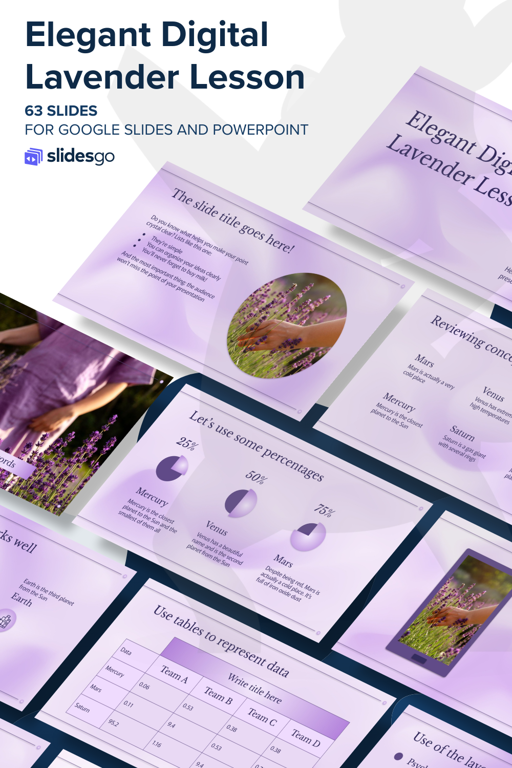 Elegant Digital Lavender Lesson | Google Slides & PPT