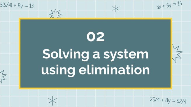 How to Solve a System of Equations Using Elimination