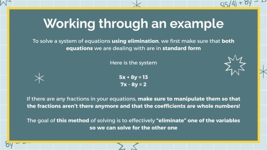 How to Solve a System of Equations Using Elimination