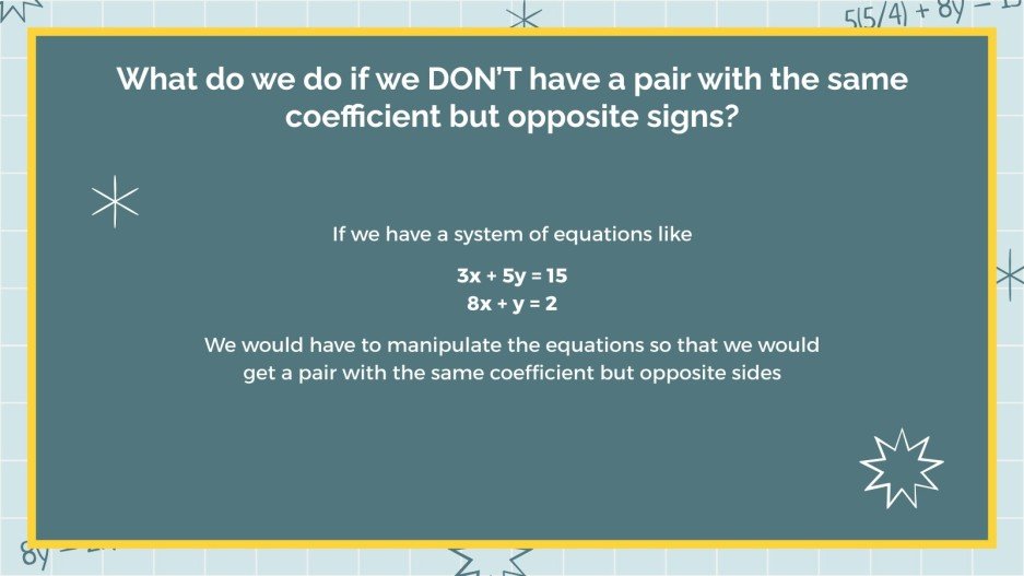 How to Solve a System of Equations Using Elimination
