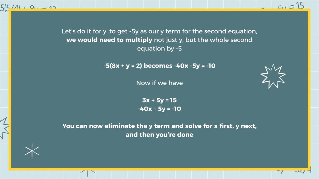 How to Solve a System of Equations Using Elimination