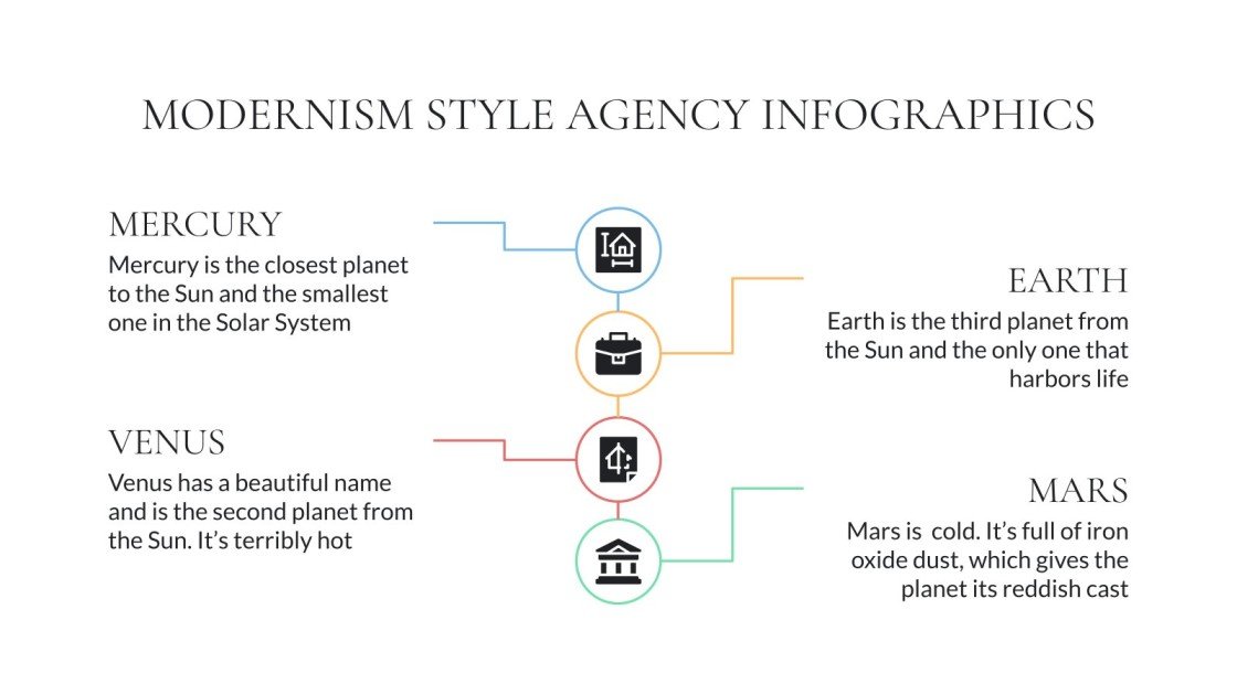Modernism Style Agency Infographics | Google Slides & PPT