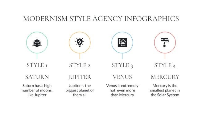 Modernism Style Agency Infographics | Google Slides & PPT
