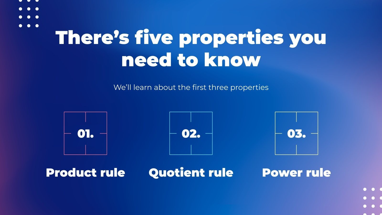 Properties of Logarithms! | Google Slides & PowerPoint